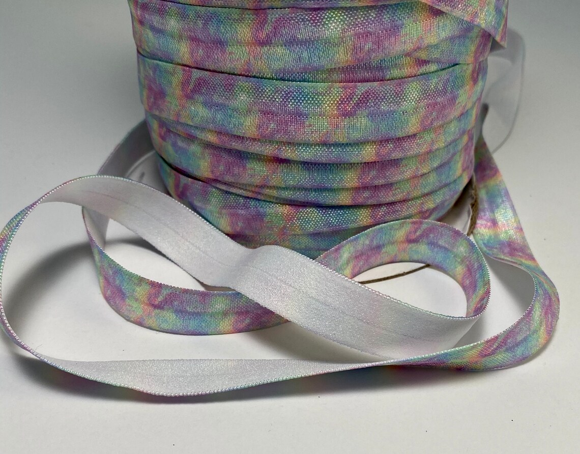 5/8 Watercolor Print Fold Over Elastic Elastic for - Etsy