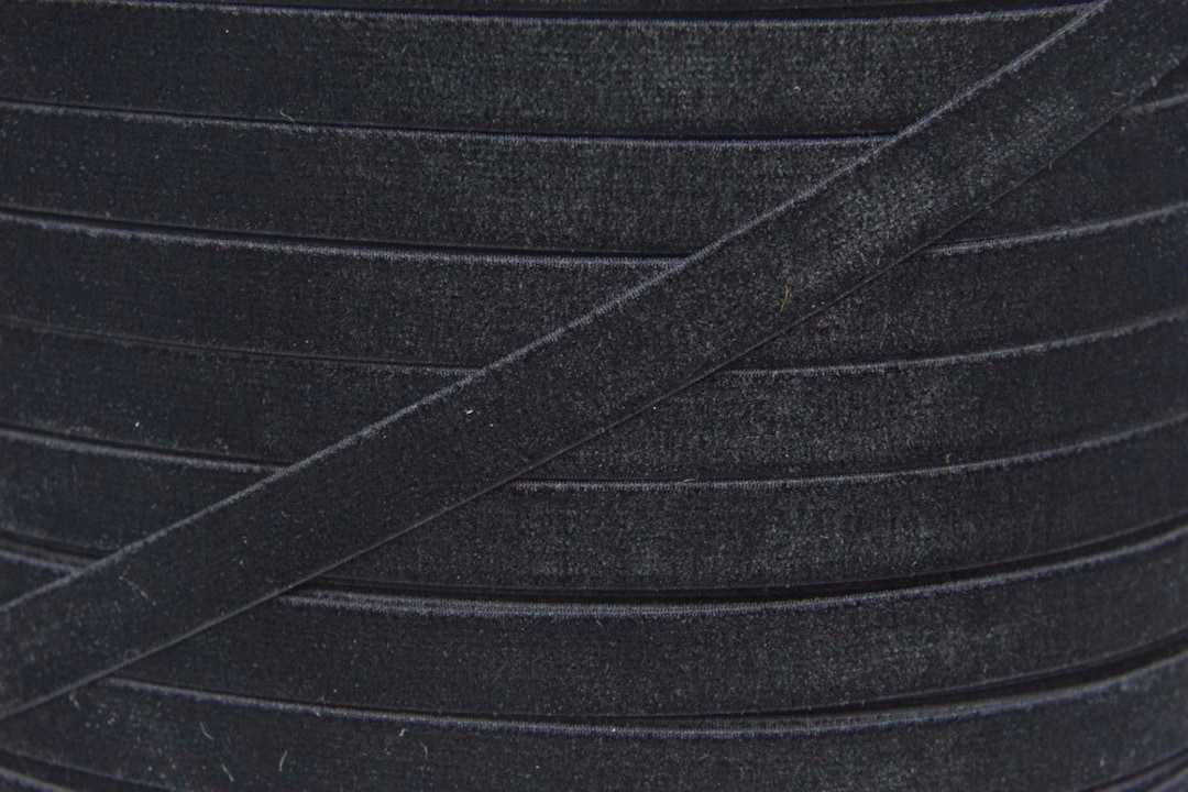 3/8" Black Velvet Elastic - Elastic for Baby Headbands and Hair Ties ...