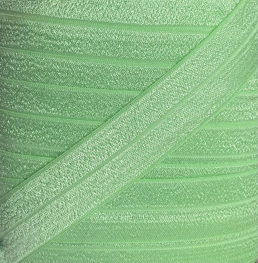 One Inch Pastel Green Fold Over Elastic - Pastel Green 1" Elastic for ...