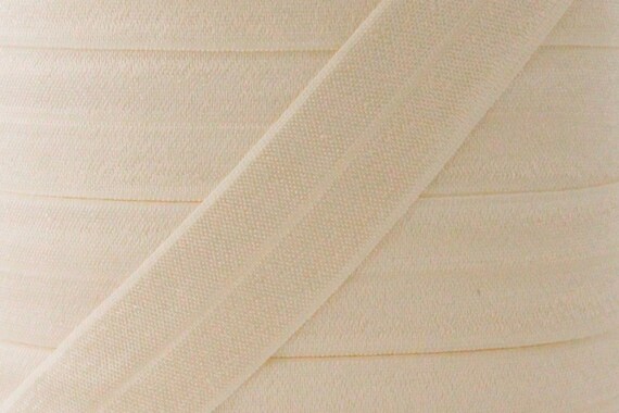 One Inch Ivory Fold Over Elastic Ivory 1 Elastic For | Etsy