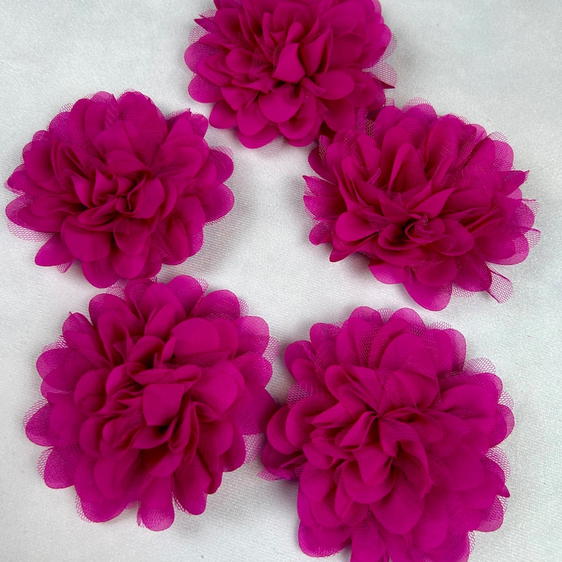 Pink Chiffon Flower - Etsy
