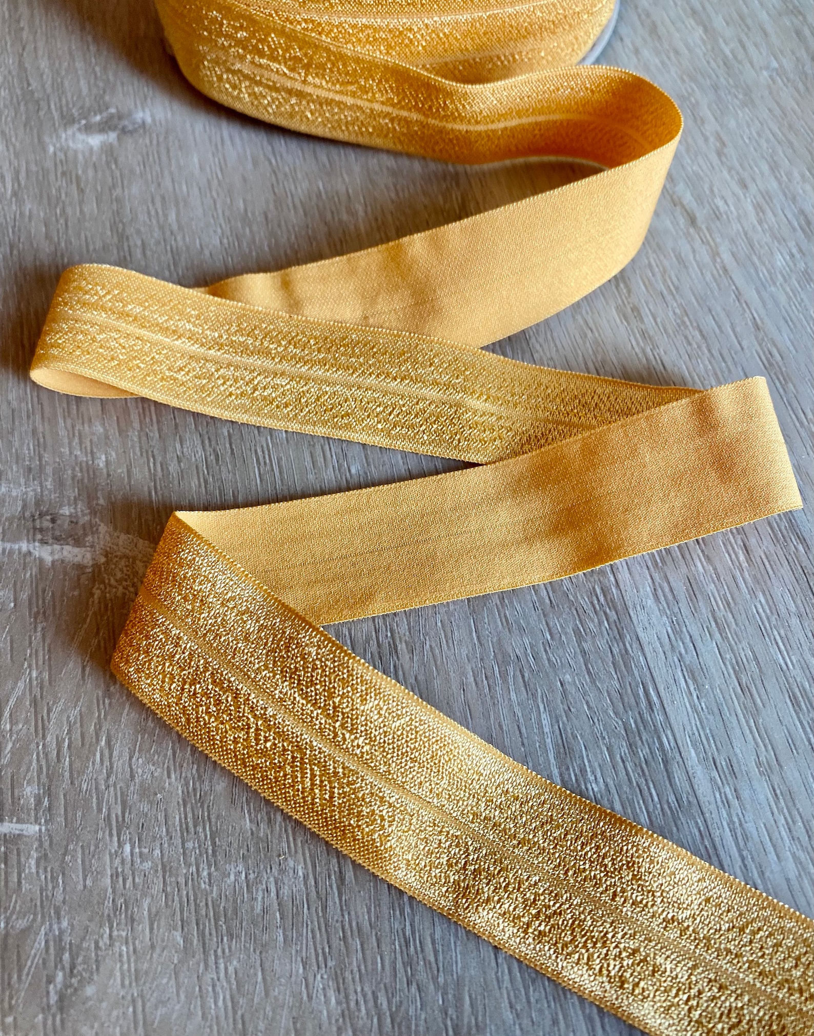 One Inch Old Gold Fold Over Elastic 1 Elastic for - Etsy