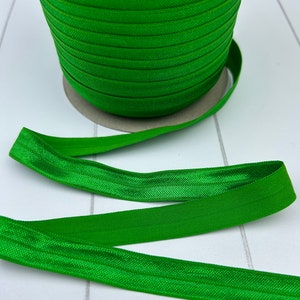 5/8" Emerald Green Fold Over Elastic - Elastic for Baby Headbands and ...
