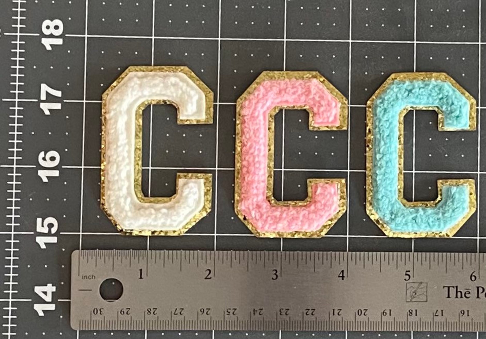 Chenille Letter Varsity Patch. Iron, Sew or Glue on Approx. 2.5 in Tall ...
