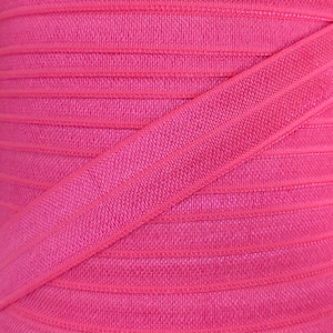 5/8" Passion Fruit Pink Fold Over Elastic - Elastic for Baby Headbands ...