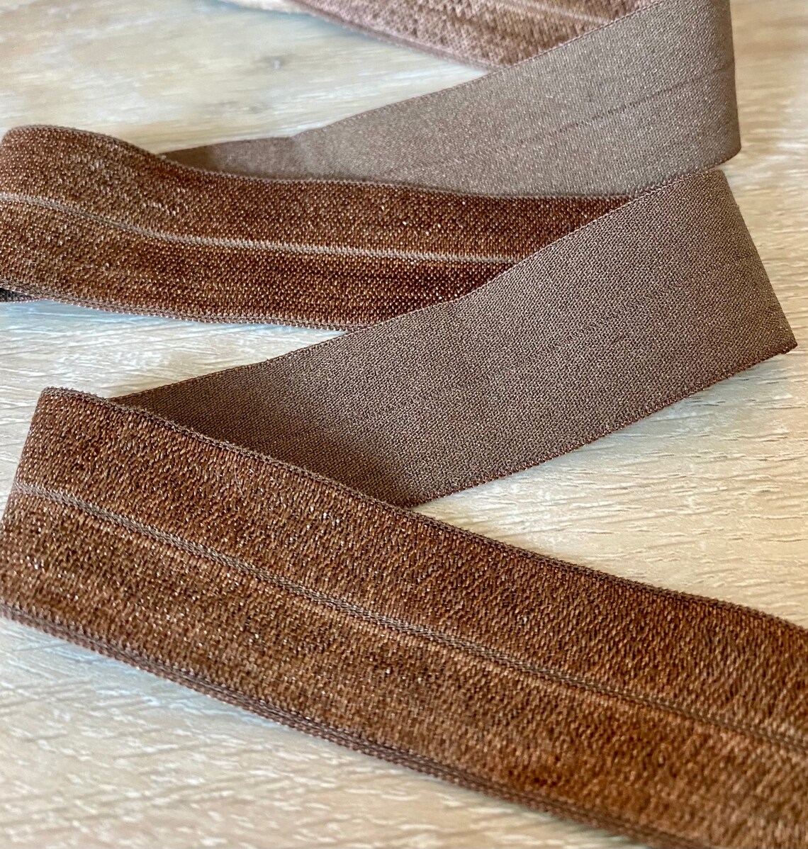 One Inch Brown Fold Over Elastic Brown 1 Elastic for - Etsy