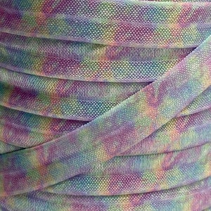 5/8 Watercolor Print Fold Over Elastic Elastic for Headbands and Hair ...