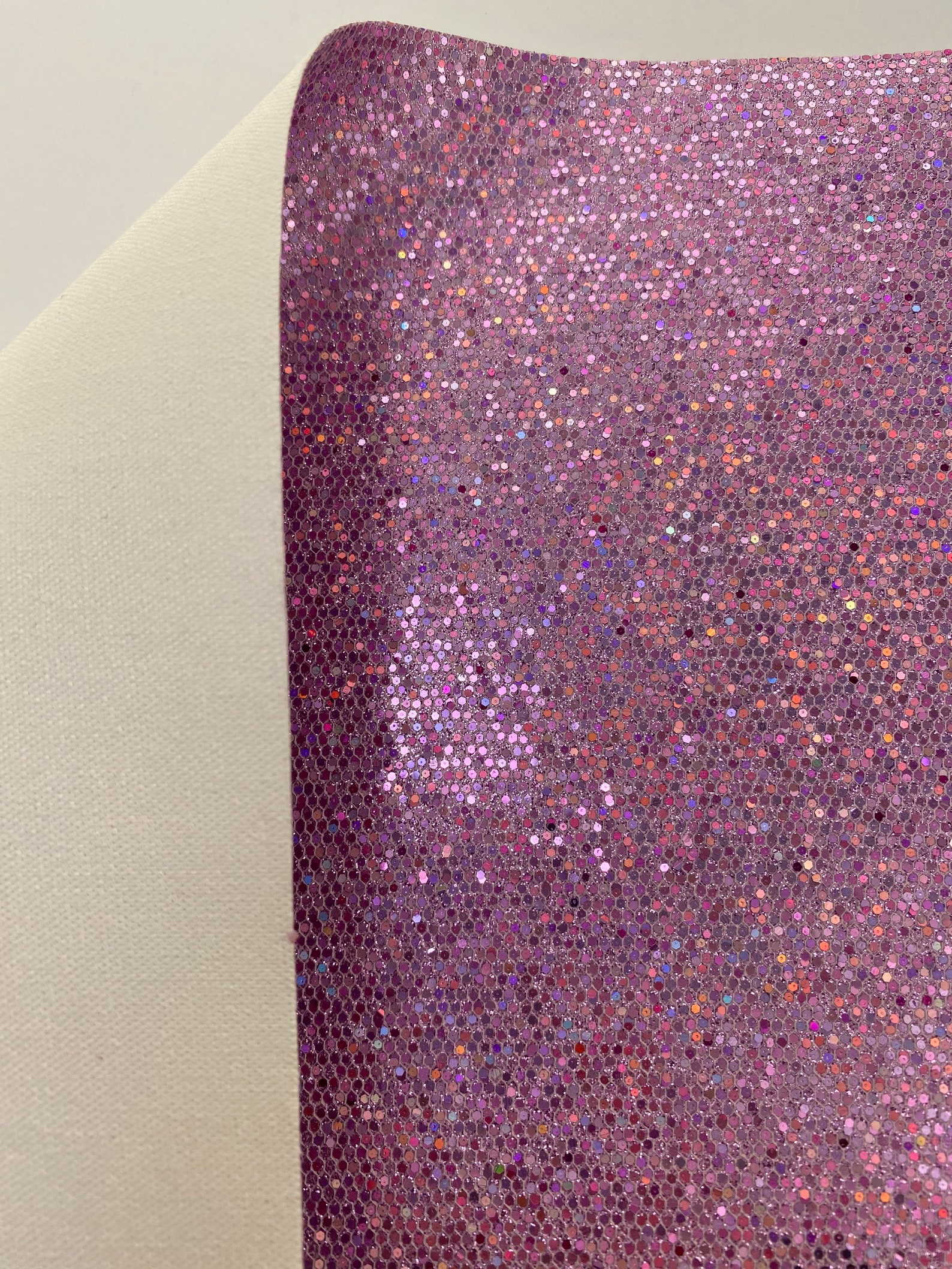Pink Glitter Fabric Sheet Canvas Backed Fine Glitter Fabric | Etsy