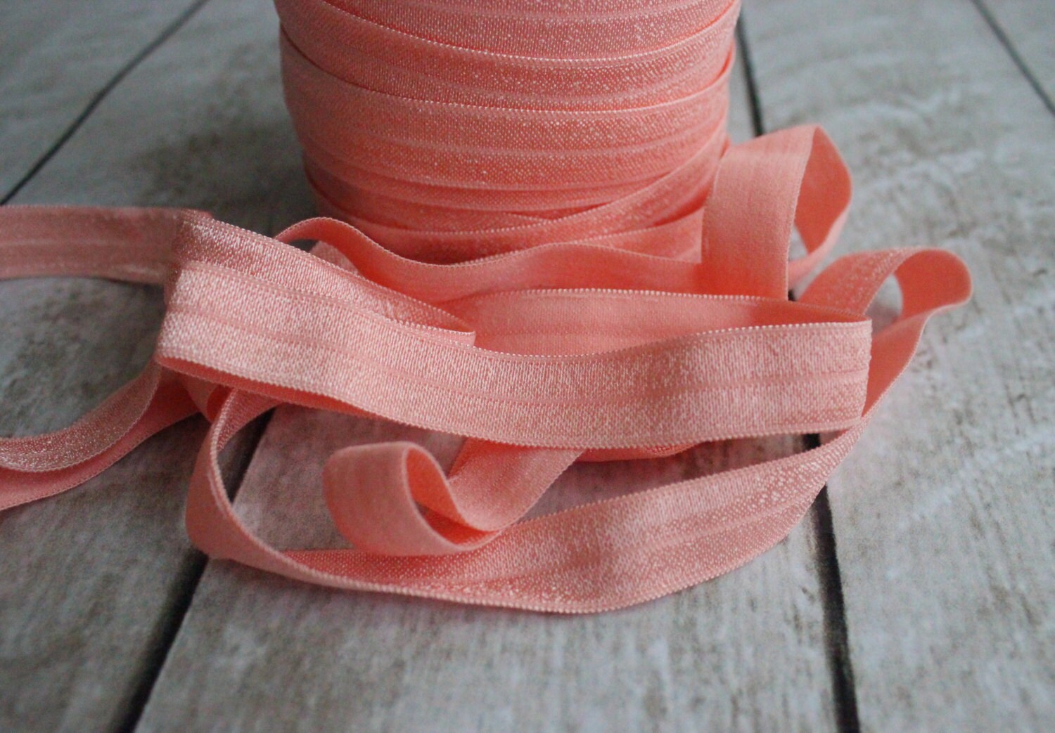 5/8 Peach Fold Over Elastic Elastic for Baby - Etsy