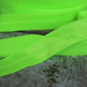 5/8" Neon Green Fold Over Elastic - Elastic for Baby Headbands and Hair ...