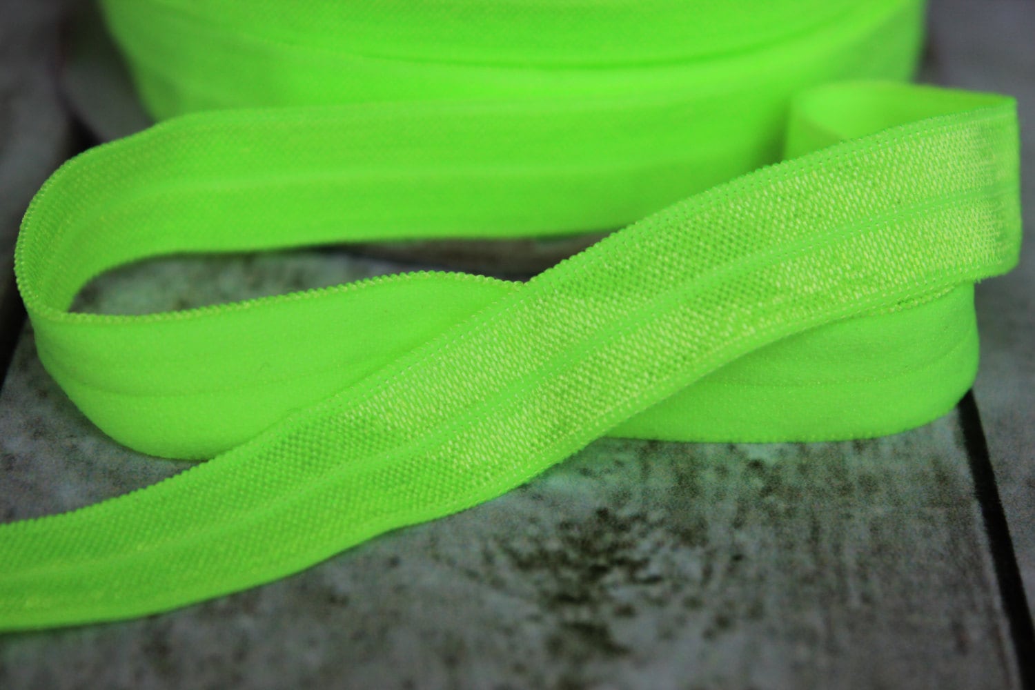5/8 Neon Green Fold Over Elastic Elastic for Baby - Etsy
