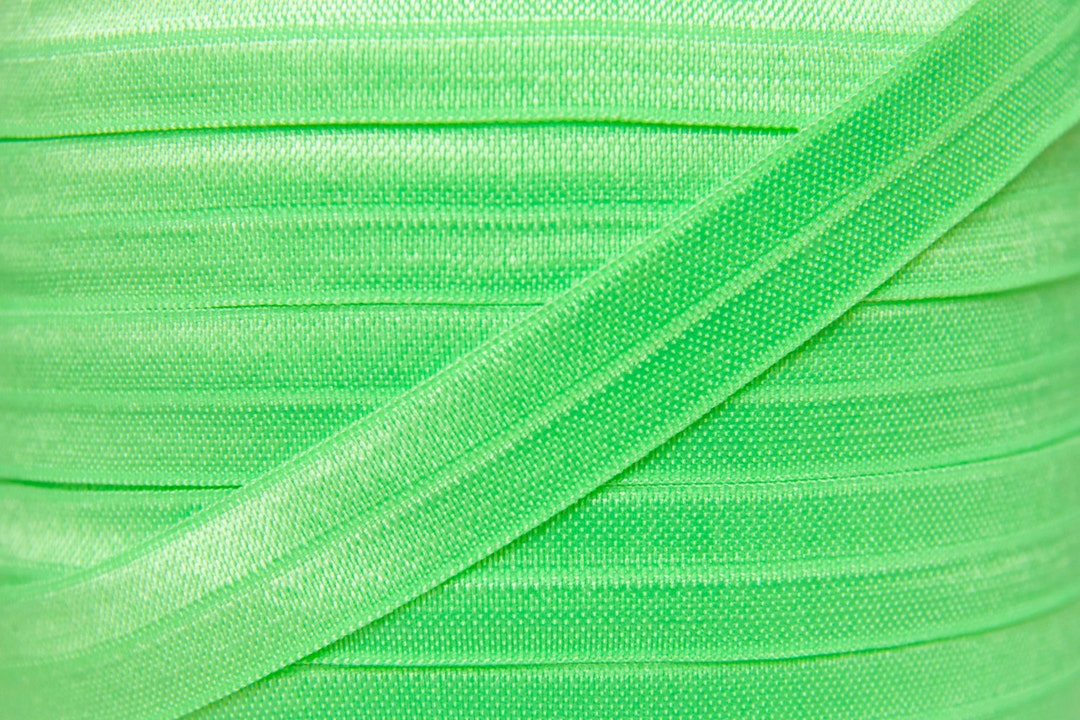 5/8" Key Lime Green Fold Over Elastic - Elastic for Sewing Projects ...