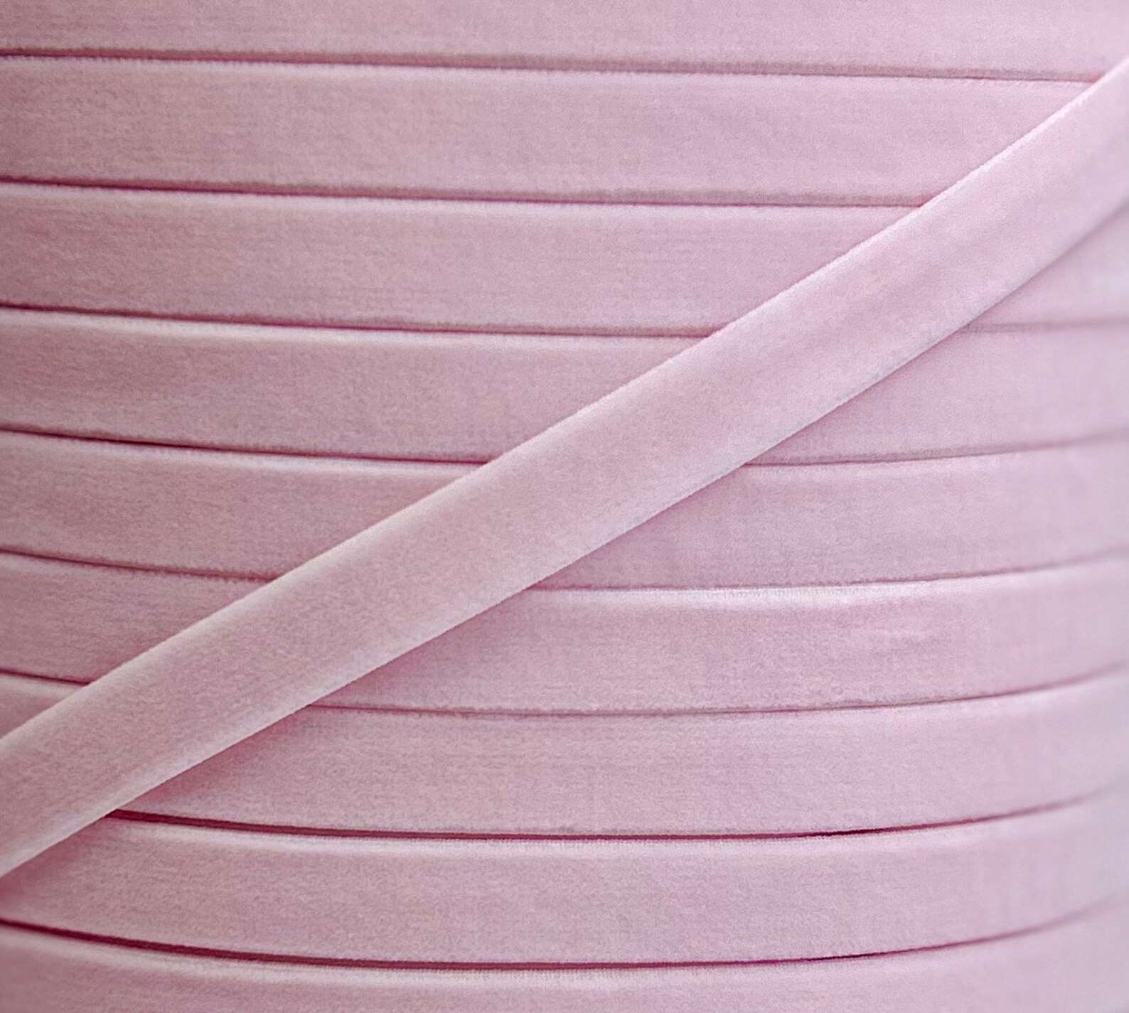3/8" Light Pink Velvet Elastic - Elastic for Baby Headbands and Hair ...