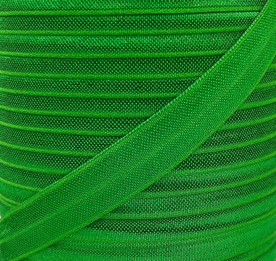 5/8" Emerald Green Fold Over Elastic - Elastic for Baby Headbands and ...