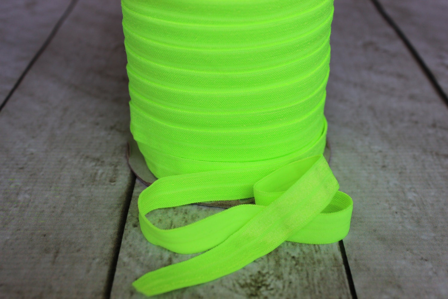 5/8 Neon Green Fold Over Elastic Elastic for Baby - Etsy