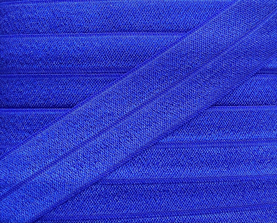 One Inch Cobalt Blue Fold Over Elastic -FOE Cobalt Blue 1" Elastic for ...
