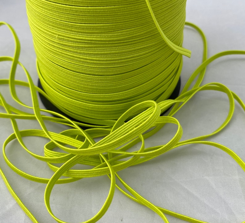 1/8" Neon Green Skinny Elastic 1/8 Inch - Elastic for Baby Headbands ...