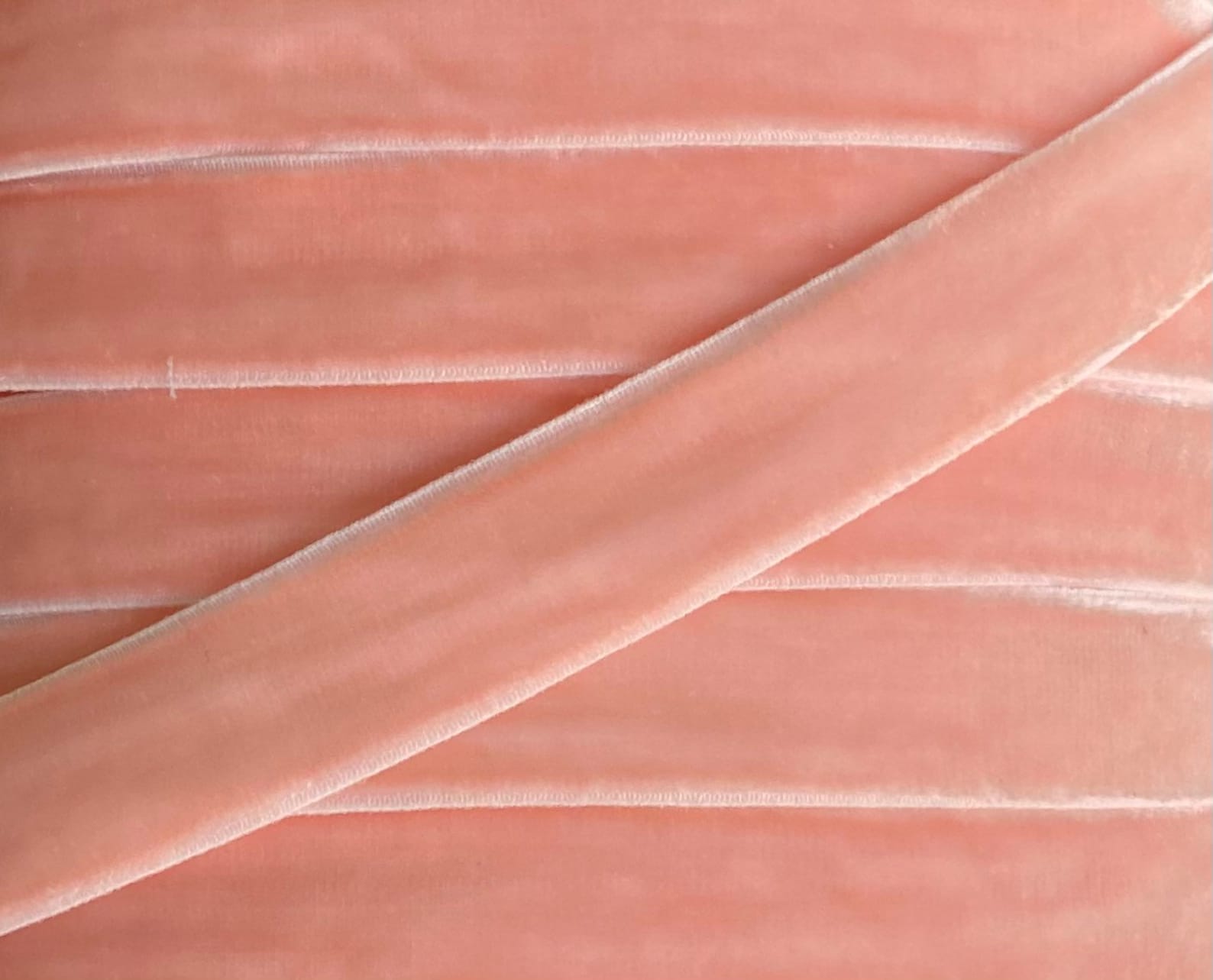 5/8 Peach Velvet Elastic Elastic For Baby Headbands | Etsy