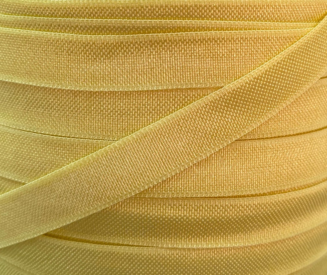 3/8" Lemon Yellow Flat Elastic - Elastic for Baby Headbands, and Sewing ...