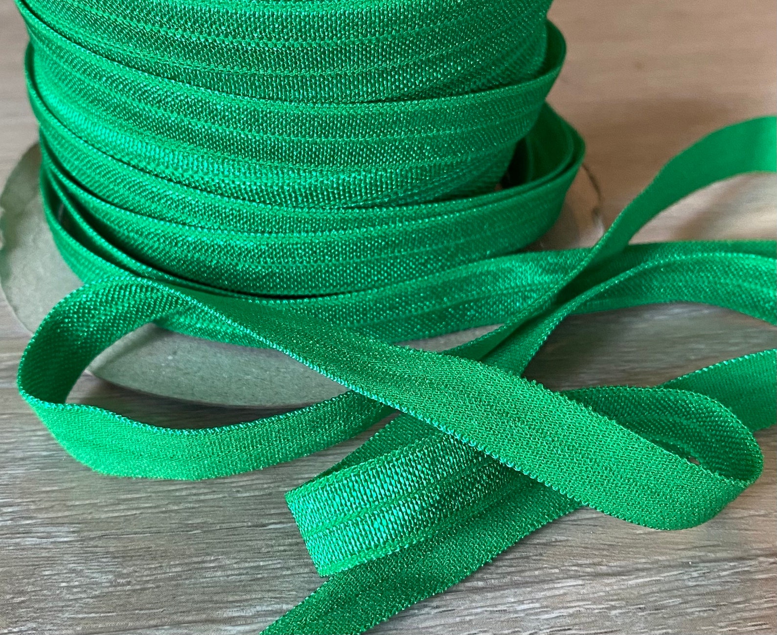 3/8 Emerald Green Fold Over Elastic FOE Elastic for - Etsy