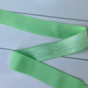 One Inch Pastel Green Fold Over Elastic - Pastel Green 1" Elastic for ...
