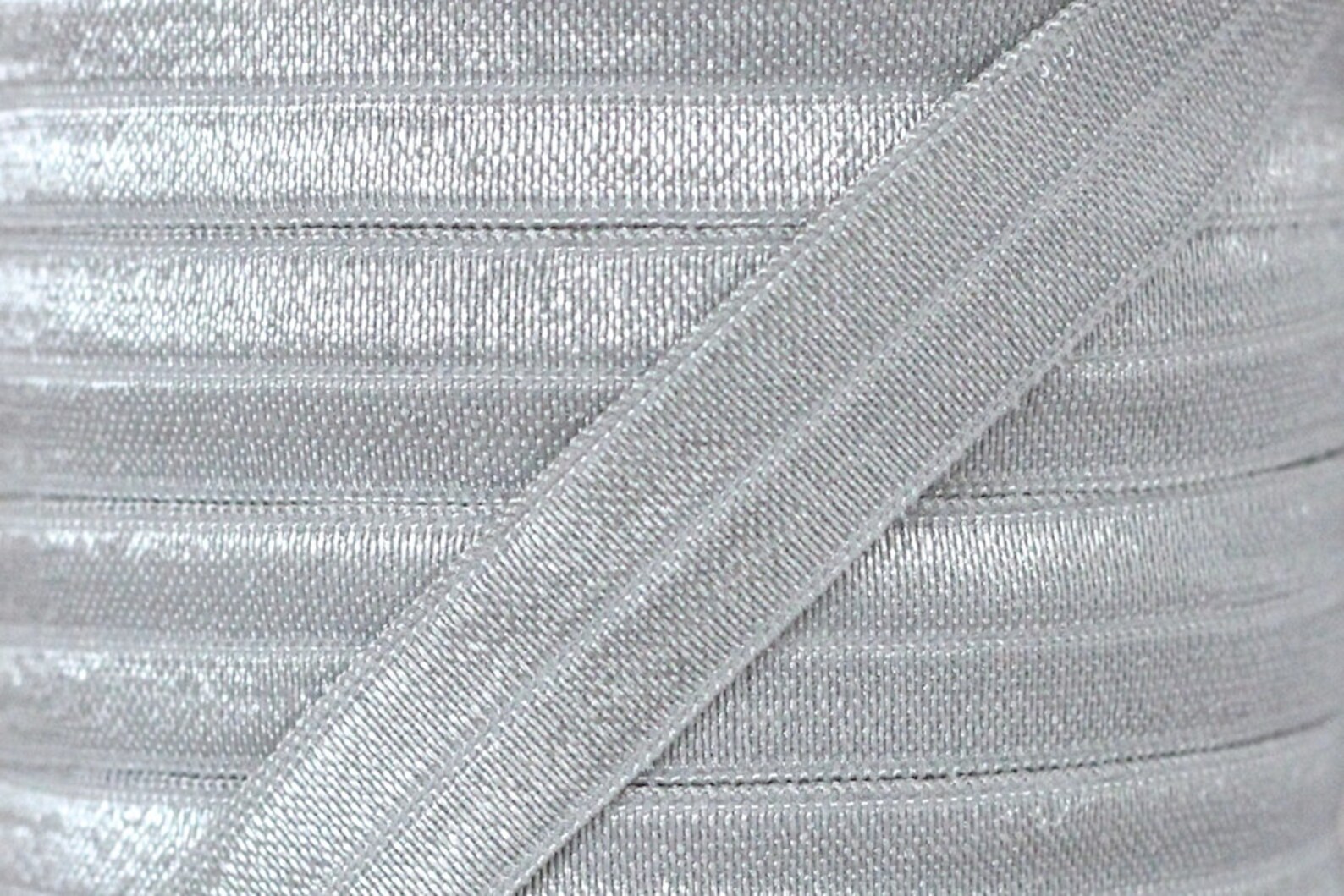 5/8 " Light Silver Fold Over Elastic - FOE Elastic for Baby Headbands ...