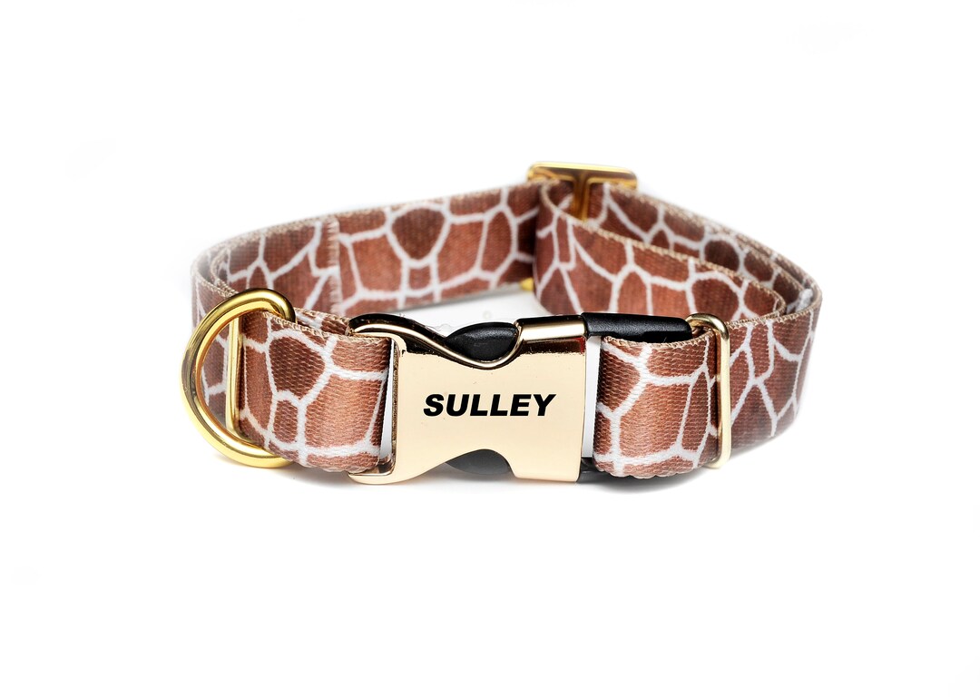 Adjustable dog collar / GIRAFFE PRINT/ quick release dog - Etsy.de