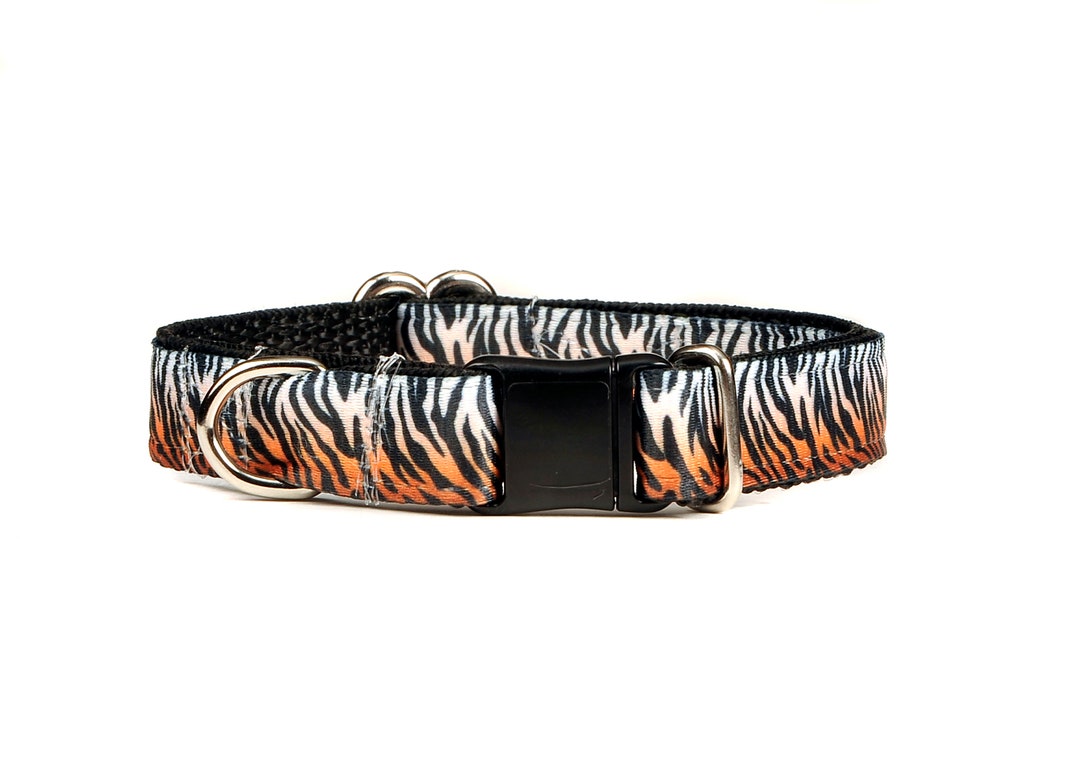 CAT COLLAR - Kitty Collar - Bengal Tiger Polyester Ribbon on Heavy Duty ...