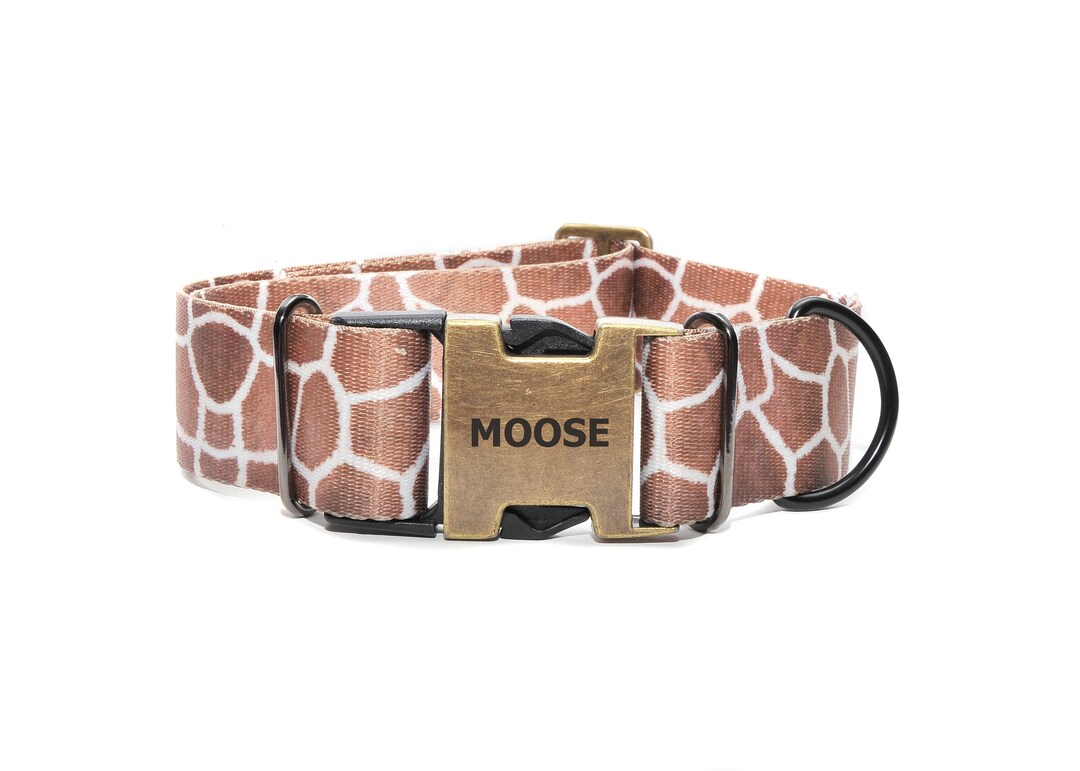 Quick Release Dog Collar / 1.5 INCH GIRAFFE Collar / Customized Dog ...