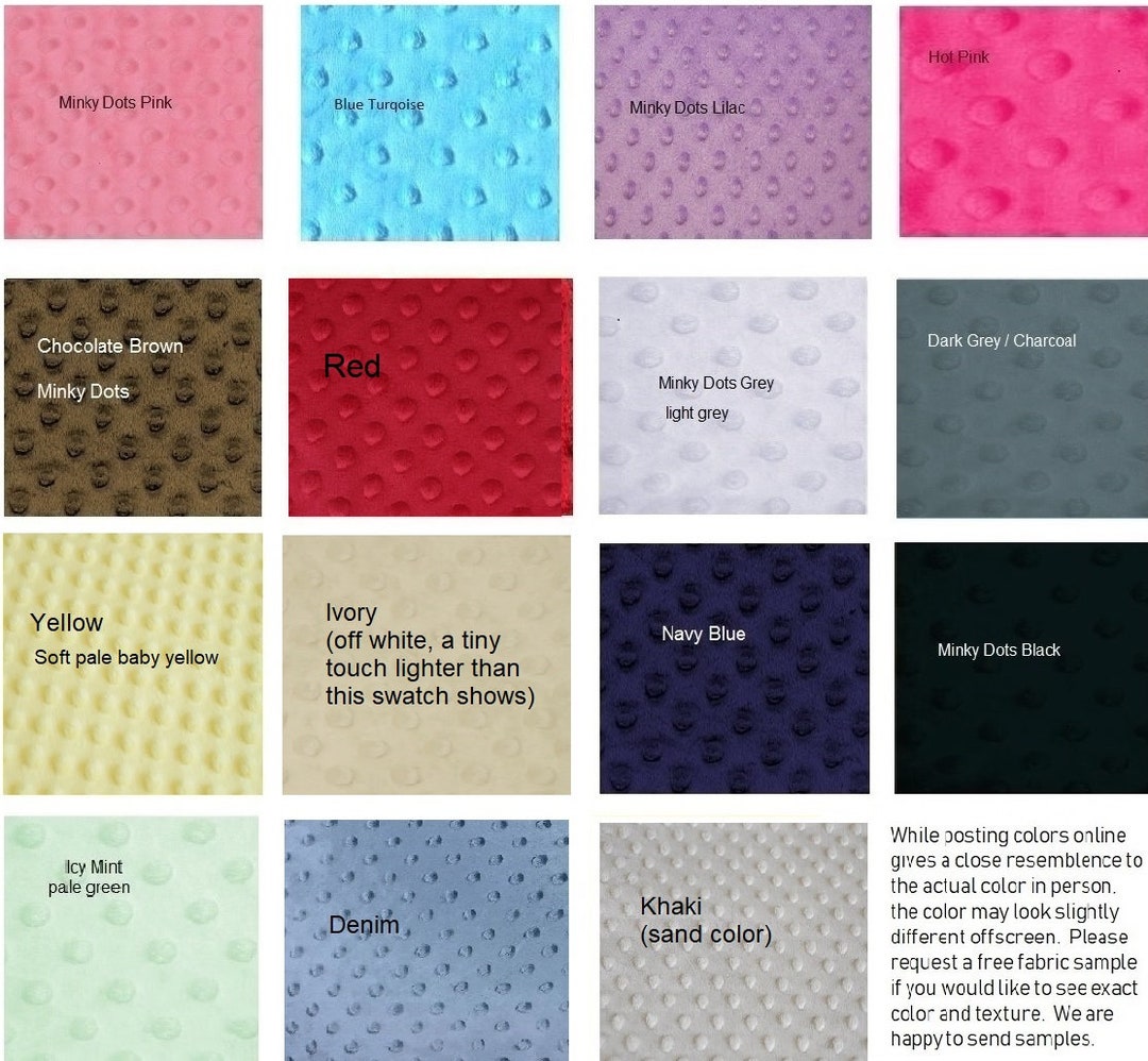 Minky Fabric (1 Yard-60" Wide) Minky Dot Fabric by the Yard OR ...