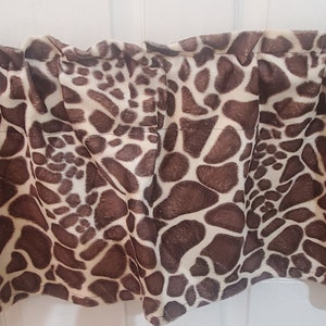 Animal Print Window Valance: Plush Safari Decor - Etsy