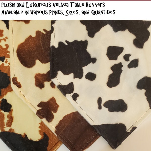 Cow Print Table Runner - Etsy