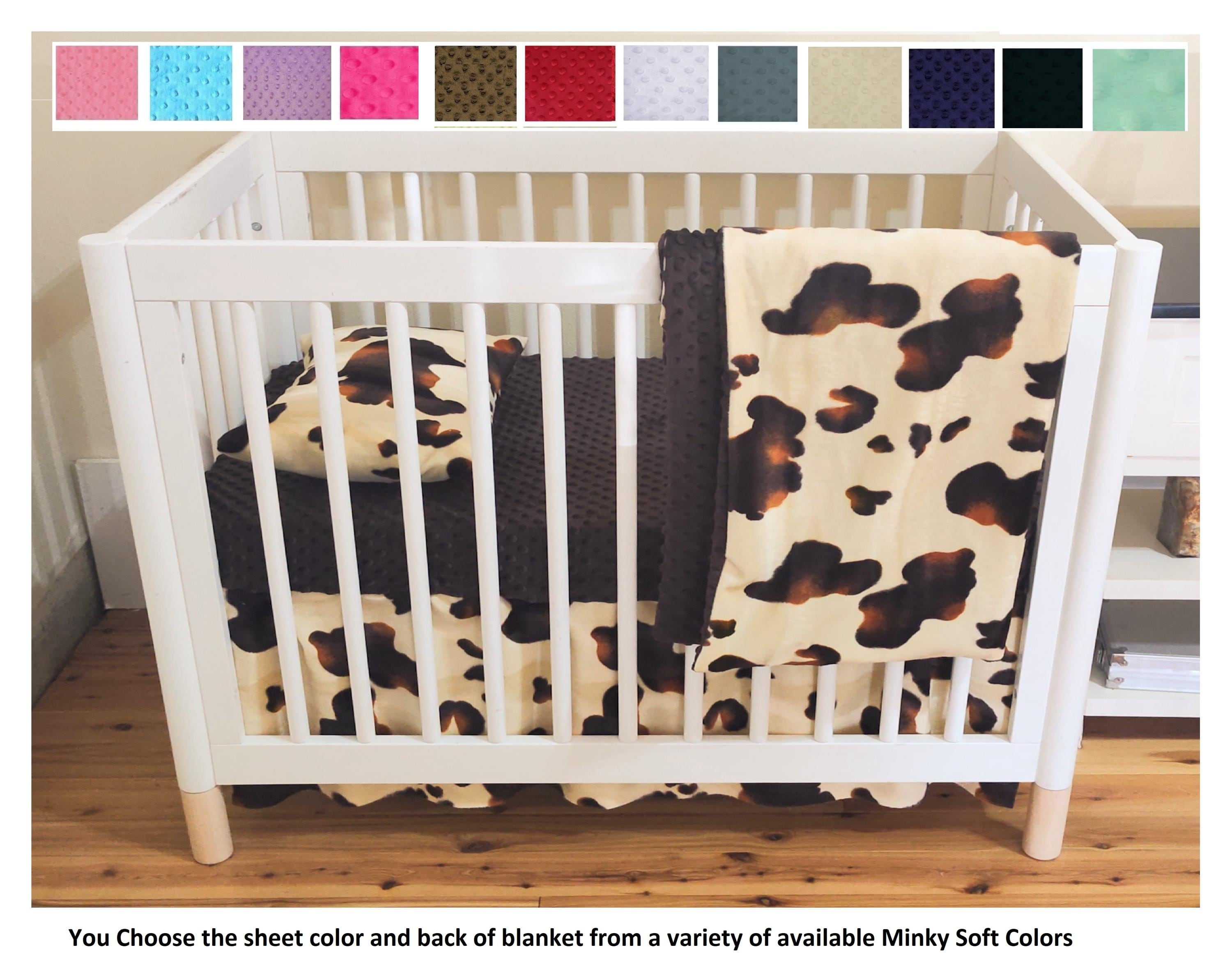 Western Crib Bedding Brown Cow Ranch Style Baby Set - Etsy