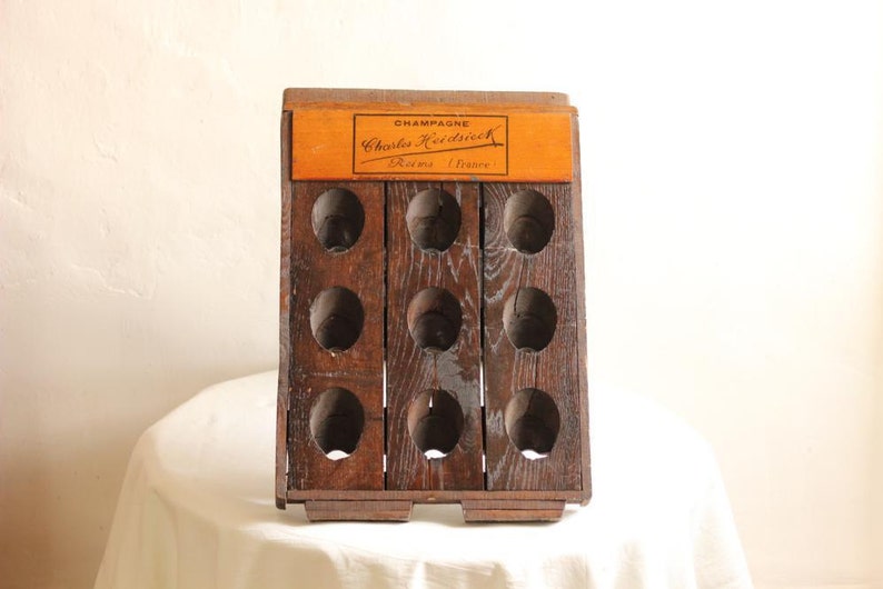 French Vintage Oak Riddling Rack/champagne Rack/wine Bottle - Etsy