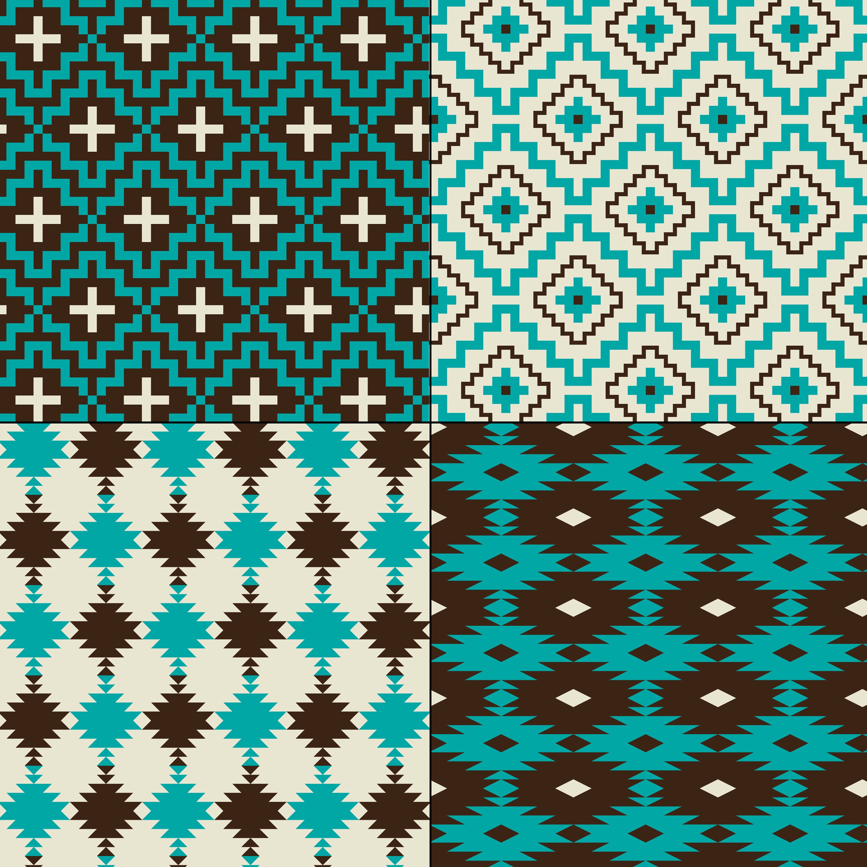 Blue Native American Digital Patterns - Etsy