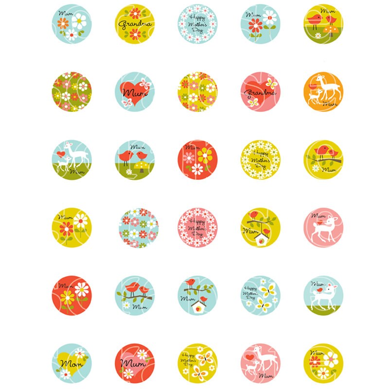 Mother's Day One Inch Digital Circles - Etsy