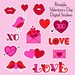 Valentine's Day Washi Tape Digital Clipart - Etsy