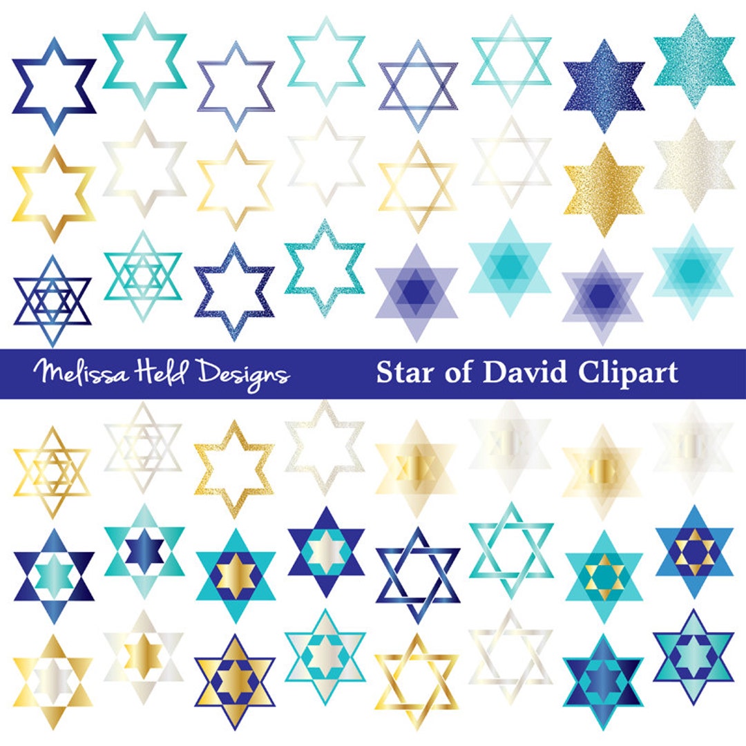 Star of David Digital Clipart - Etsy