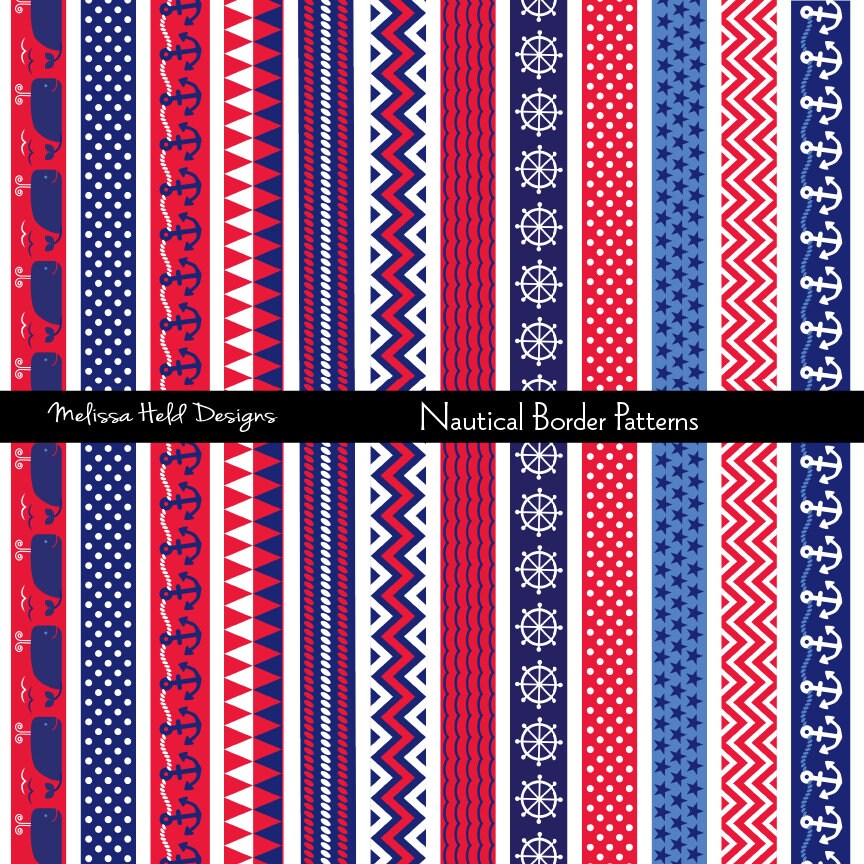 Nautical Navy Border