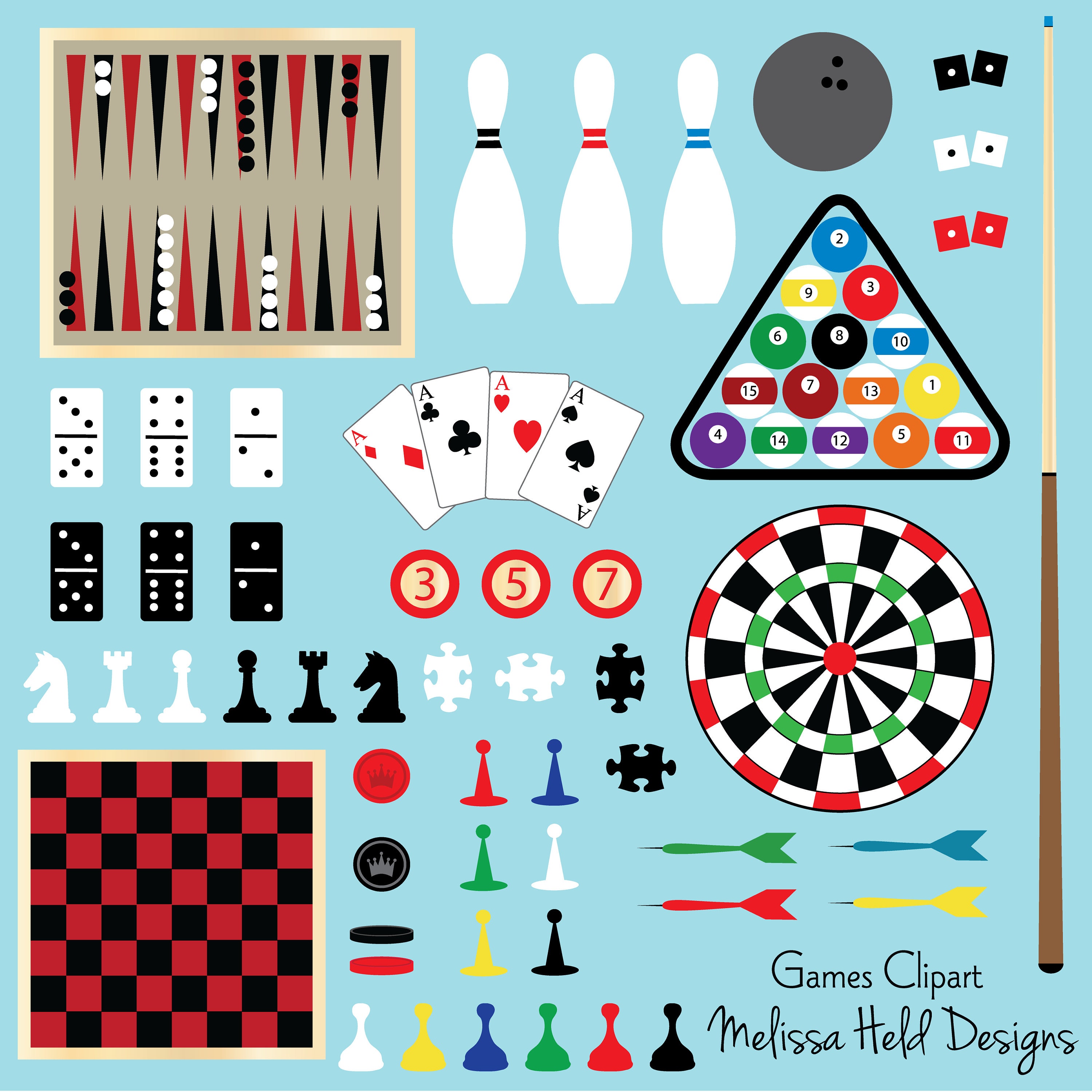 Board Game Pieces Clipart