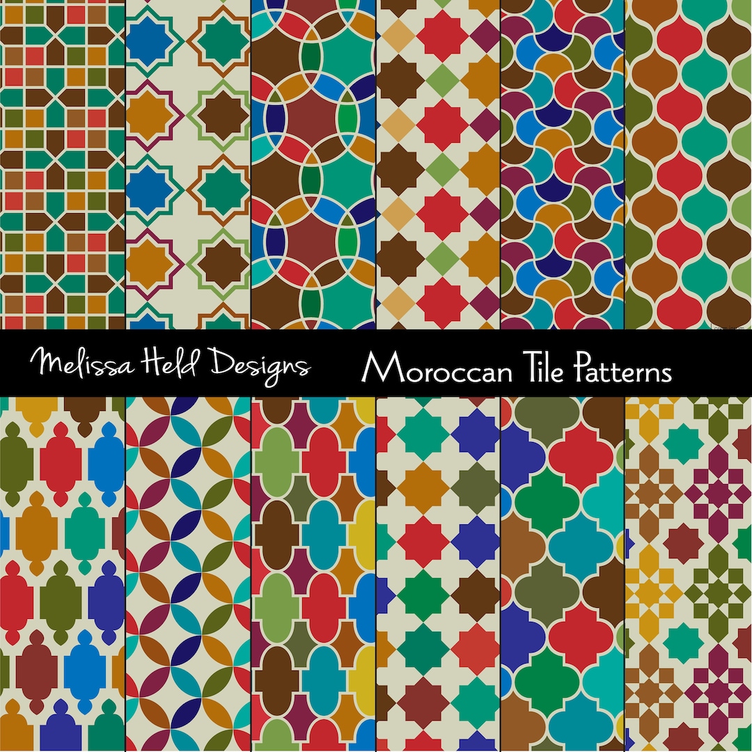 Moroccan Tile Digital Patterns - Etsy