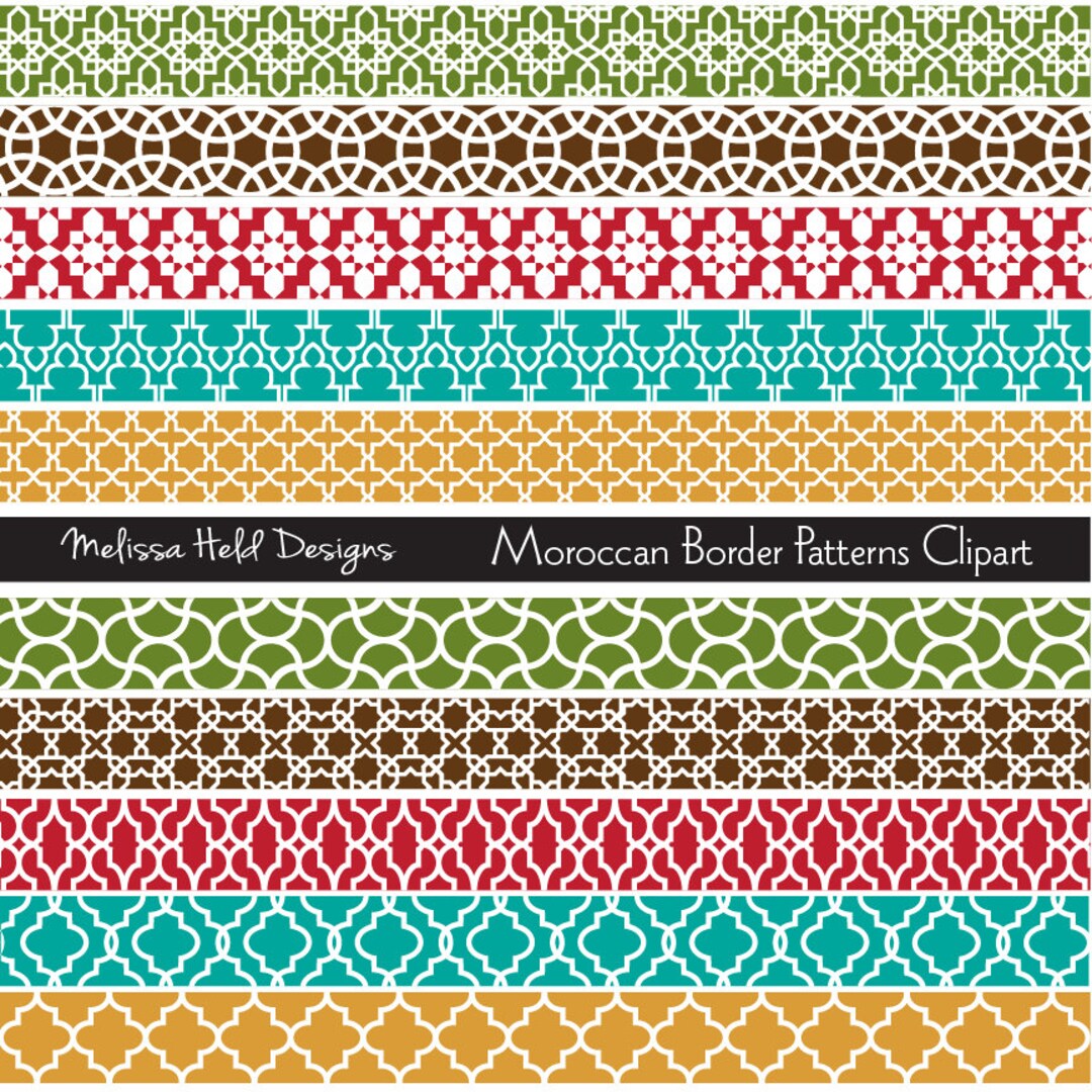 Moroccan Border Patterns Digital Clipart - Etsy