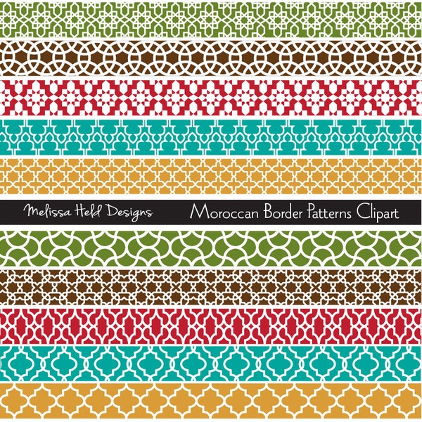 Moroccan Border Patterns Digital Clipart - Etsy