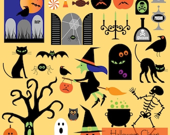 Halloween Digital Clipart - Etsy