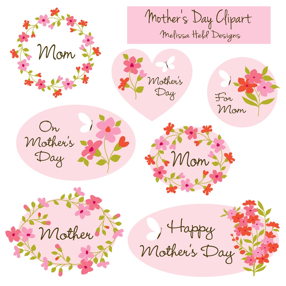 Mother's Day Digital Clipart - Etsy