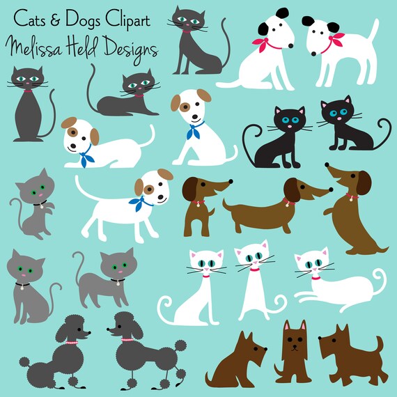 Dogs And Cats Clip Art