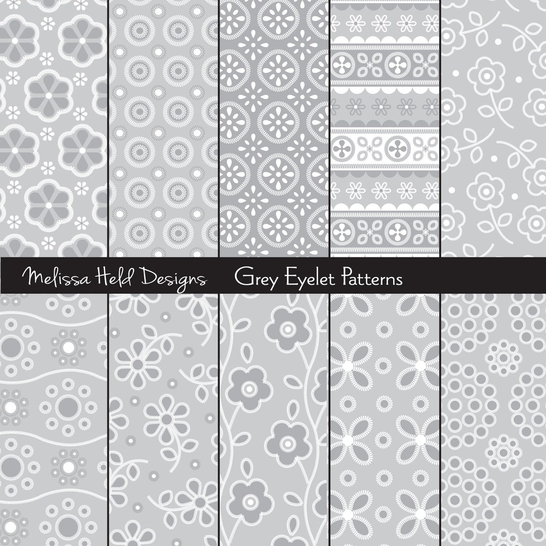 Grey Eyelet Digital Patterns - Etsy