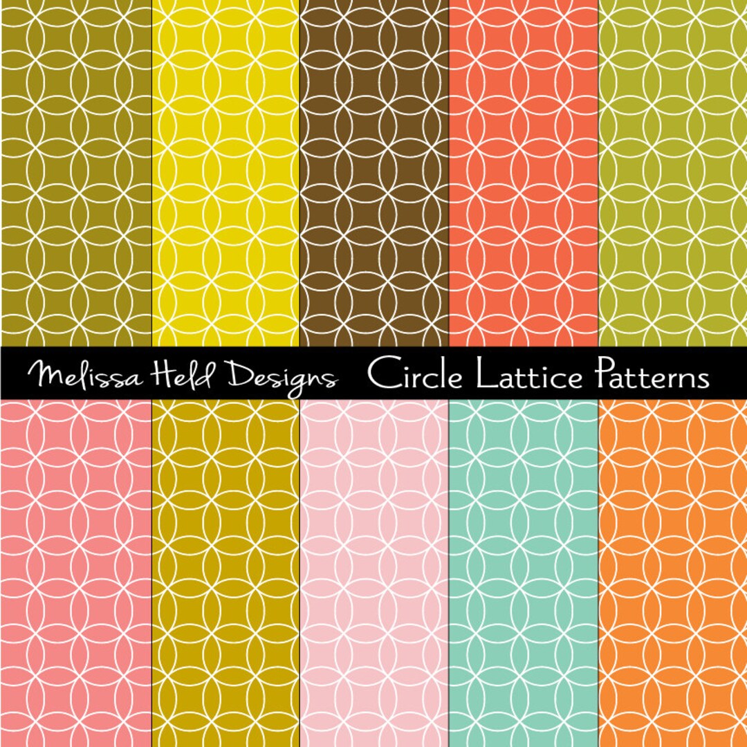 Circle Lattice Digital Patterns - Etsy