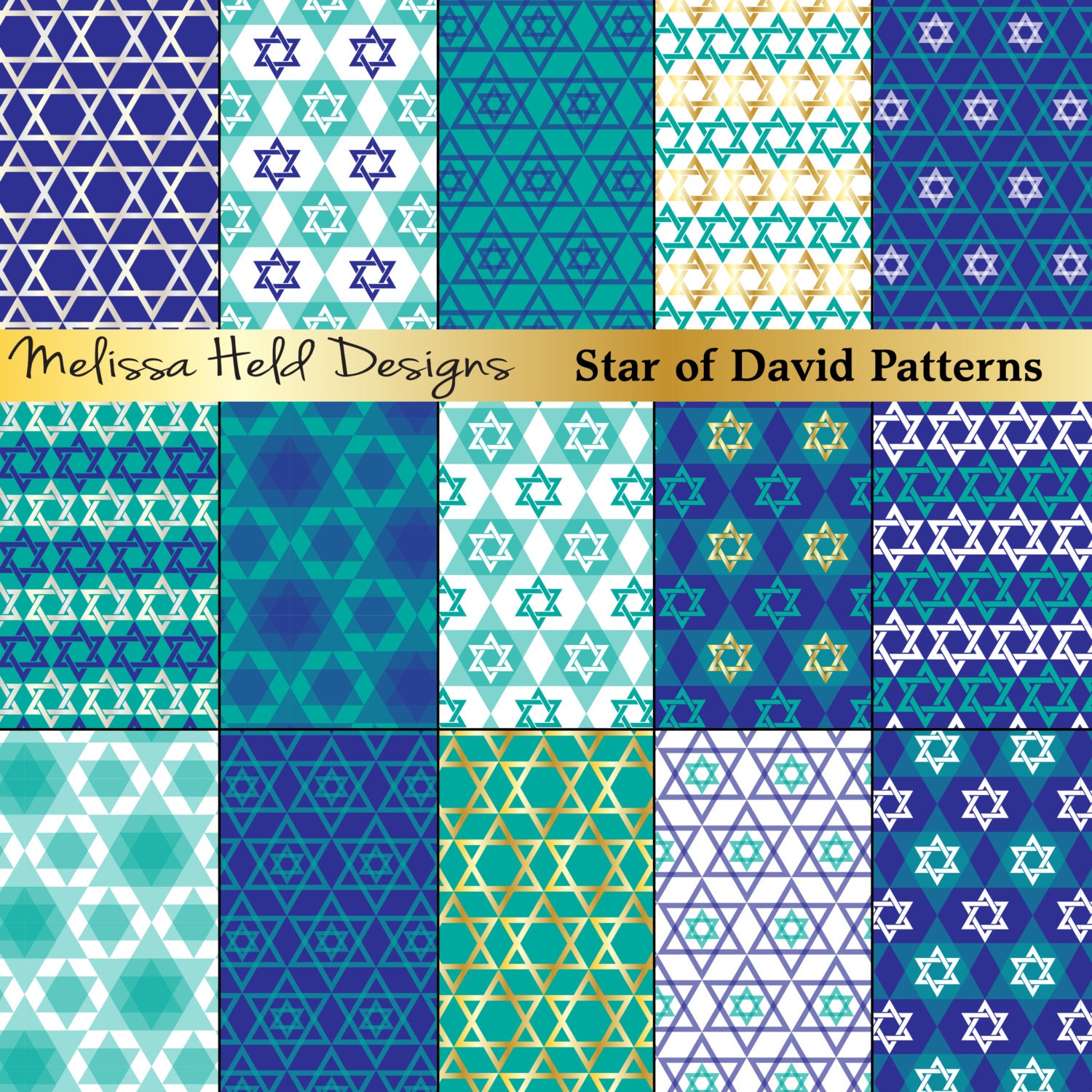Jewish Star Digital Patterns - Etsy