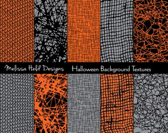 16 halloween Textures Digital Papers Orange - Etsy